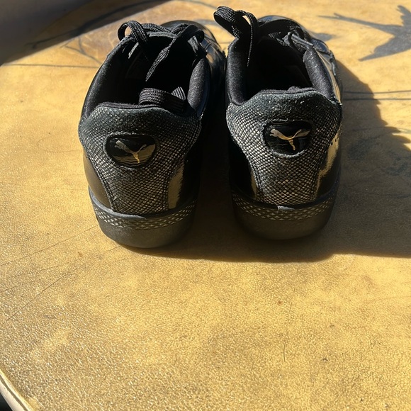 Puma | Shoes | Puma Black Patent Snakeskin Leather Match Sneakers 85 ...